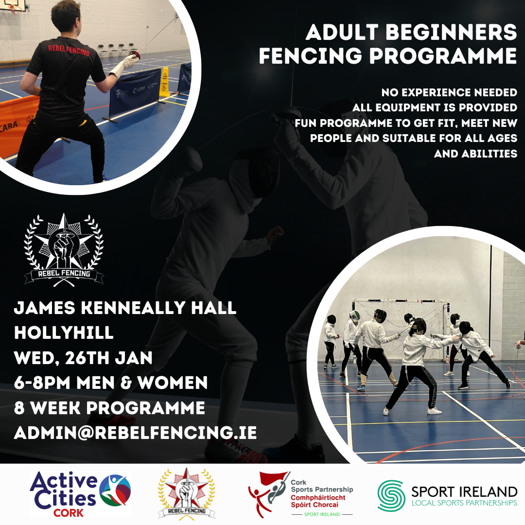 Adult Beginners Fencing Programme Jan 2026 | Cork Sports Partnership