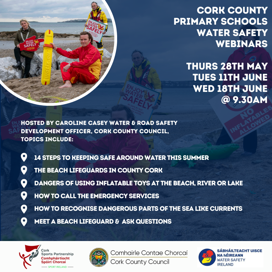 Cork Primary Schools Water Safety Webinars 2026 | Cork Sports Partnership